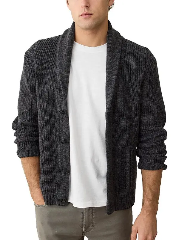 Marine Layer Inverness Cardigan Sweater - Charcoal