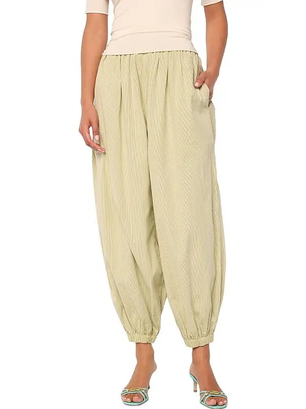 THE LINE BY K Louis Genie Pants - Green Stripe