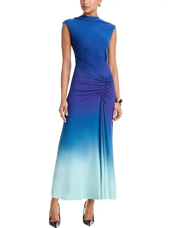 Simkhai Acacia Draped Midi Dress Exclusive - Glowy Midnight