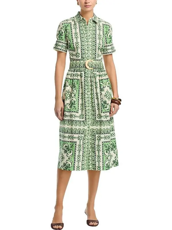 Cara Cara Malena Printed Cotton Dress - Hudson Scarf Mint