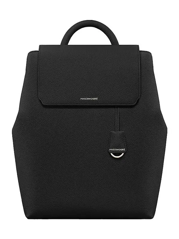 MAISON DE SABRE Medium Leather Soft Backpack - Black Caviar