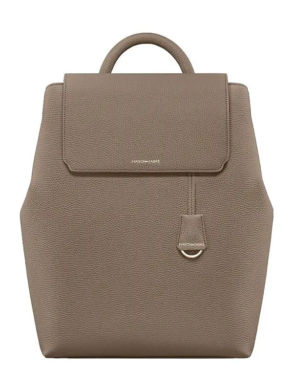 MAISON DE SABRE Medium Leather Soft Backpack - Cashmere Clay
