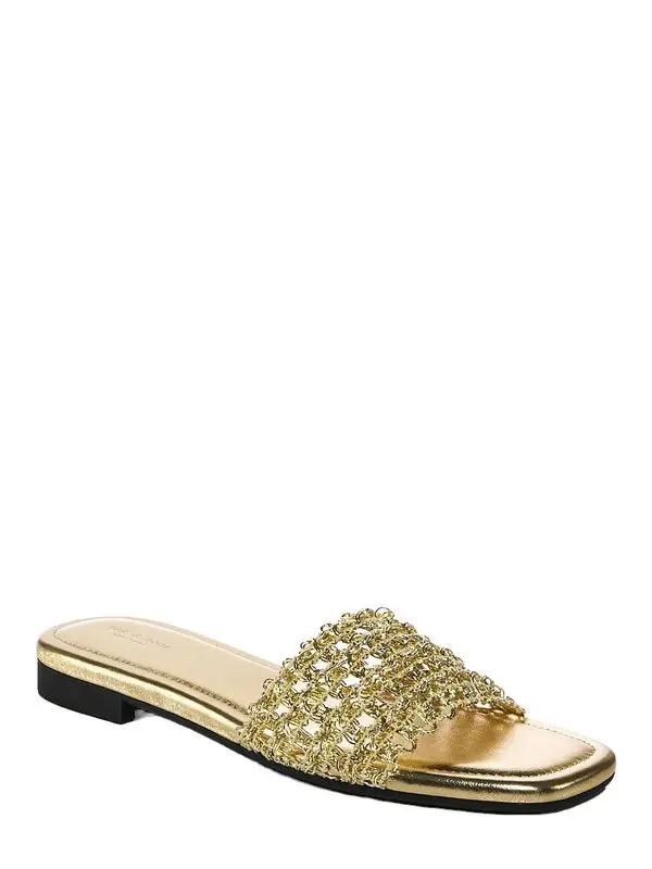 Rag & Bone Ellie Woven Slides - Gold