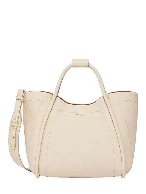 Max Mara Leather Marine Handbag - Ice