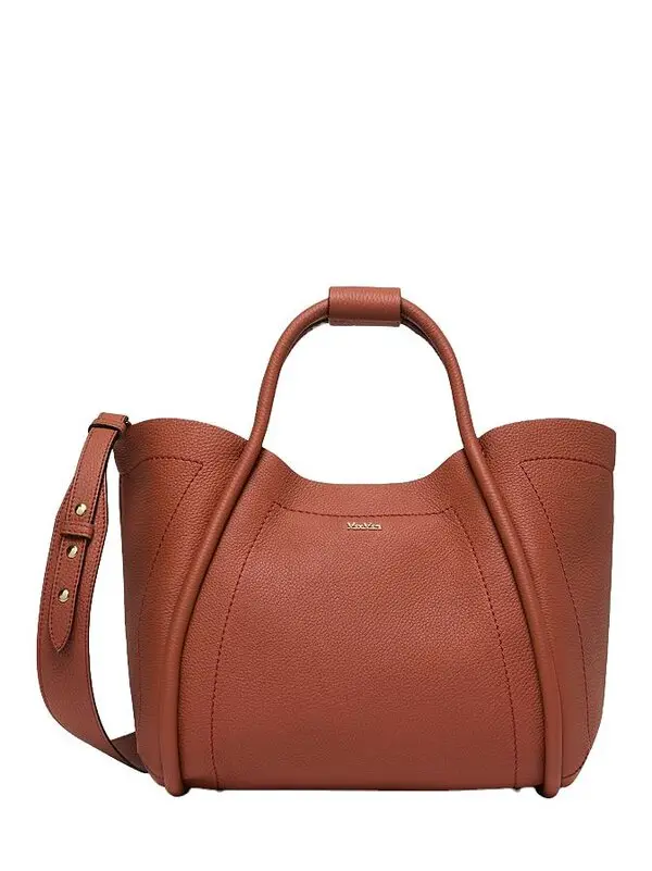 Max Mara Leather Marine Handbag - Rust