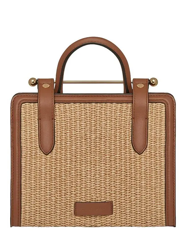 Strathberry Woven Raffia Tote - Tan/natural