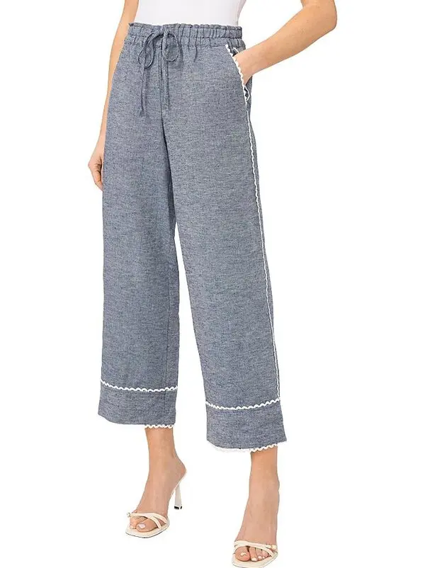 CECE DUPRAZ Cropped Pull-on Pants - Med Indigo