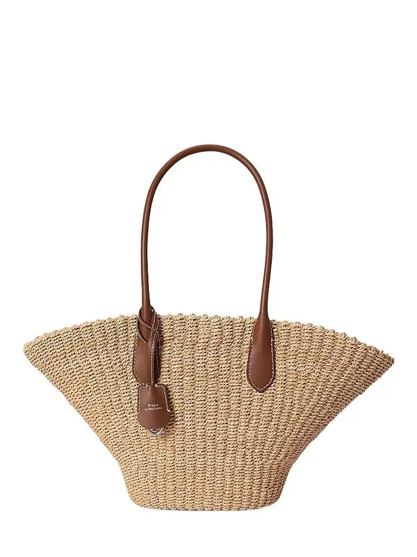 Polo Ralph Lauren Bellport Raffia Basket Tote - Natural