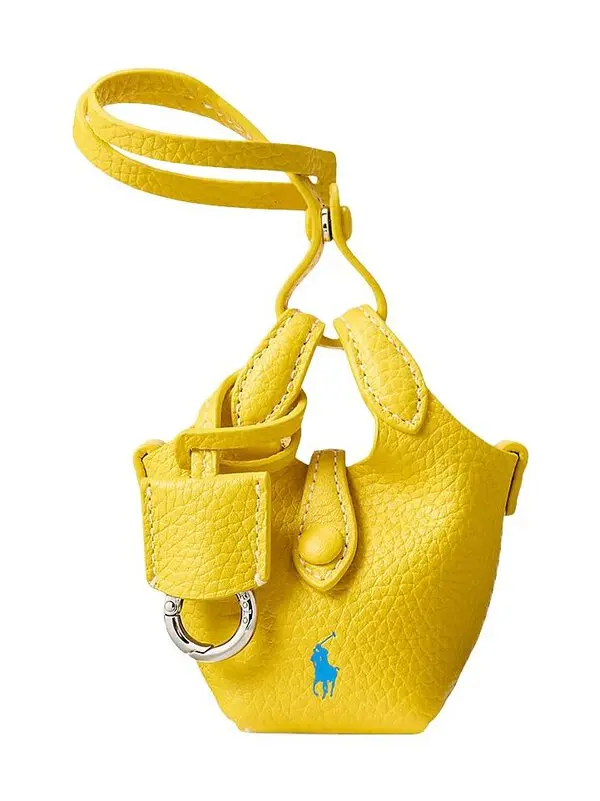 Polo Ralph Lauren Polo Play Leather Bag Charm - Canary