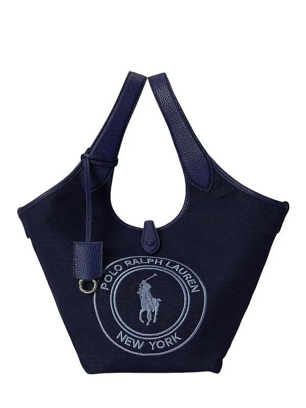 Polo Ralph Lauren Polo Play Logo Canvas Tote - Navy