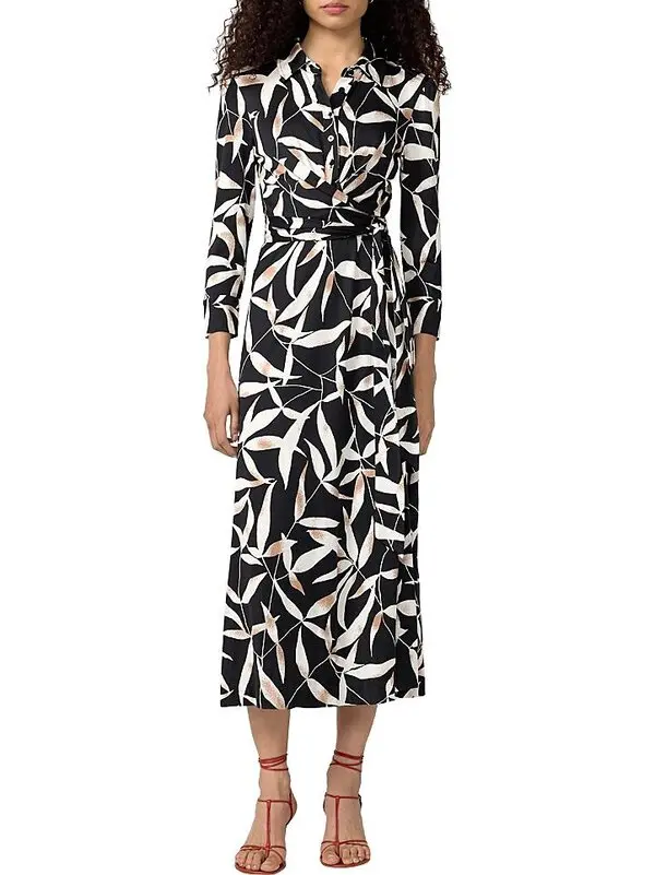 Diane Von Furstenberg Sana Shirtdress - Bay Leaf Black
