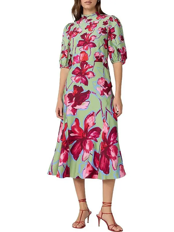 Diane Von Furstenberg Nella Dress - Hibiscus Smoke Degrade