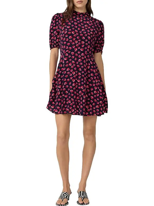 Diane Von Furstenberg Dolly Dress - Hibiscus Dot Maritime