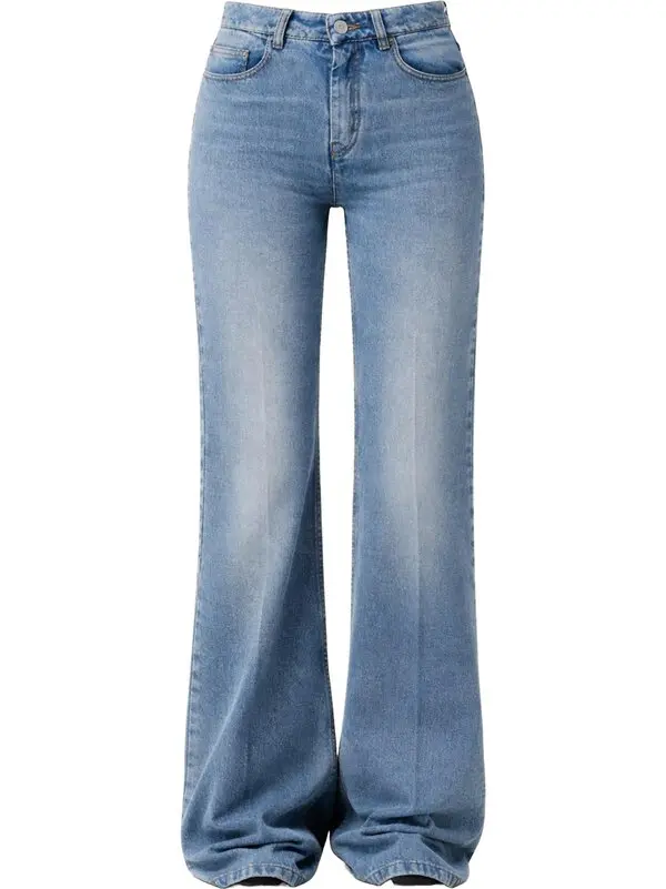 Ami Cotton Flared Jeans - Blue
