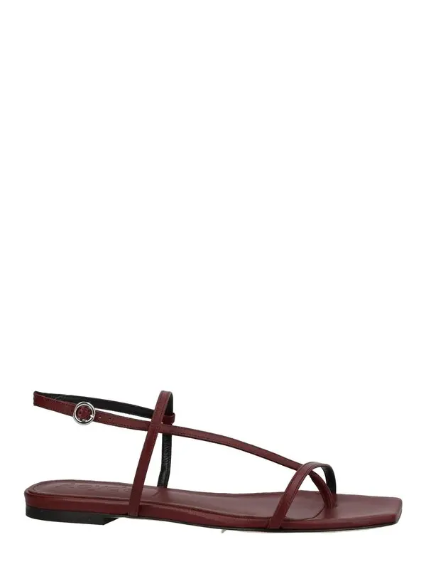 AeydĒ Leather Thong Sandals - Bordeaux