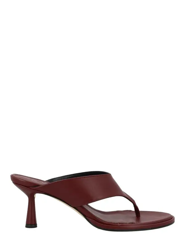 AeydĒ Heeled Thong Sandals - Bordeaux