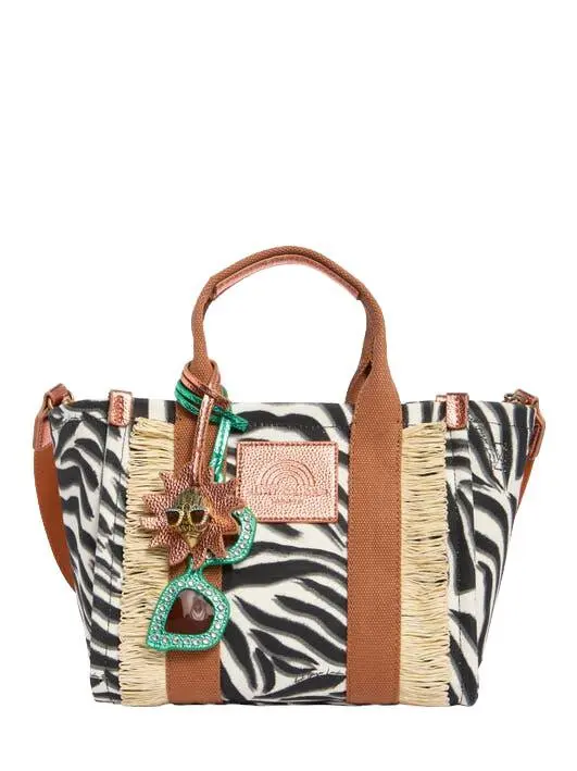 Kurt Geiger Small Southbank Canvas Shopper - Charcoal
