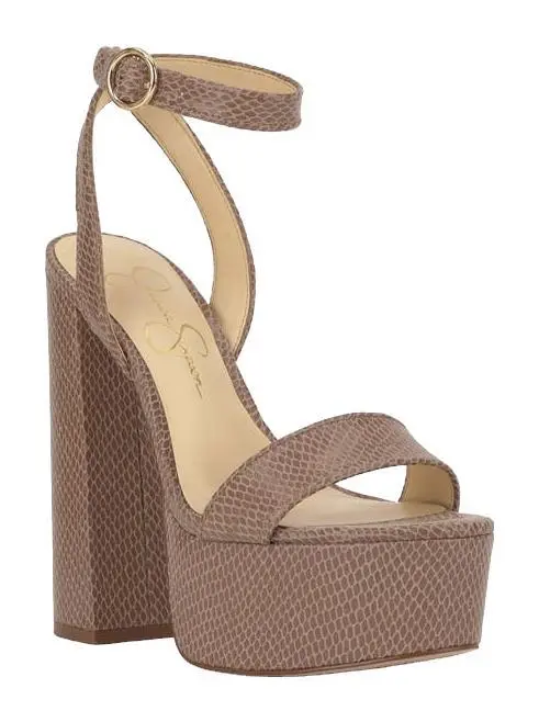 Jessica Simpson Axtyn Ankle Strap Platform Sandal - Chai Latte