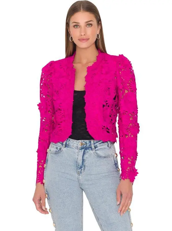 Generation Love Bondi 3d Lace Jacket - Hibiscus