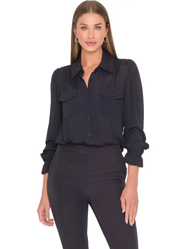 Generation Love Priya Georgette Shirt - Black