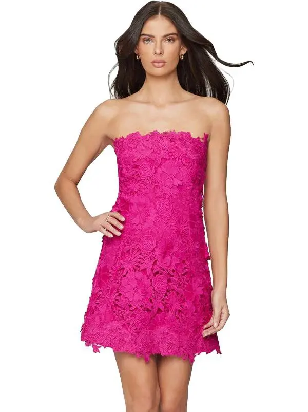 Generation Love Lydia 3d Lace Dress - Hibiscus