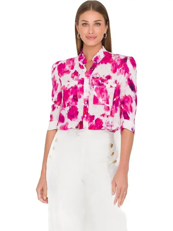 Generation Love Bardot Floral Shirt - Floral/ White
