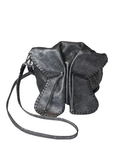 Carlos Falchi Butterfly Leather Bag - Roman Chrome