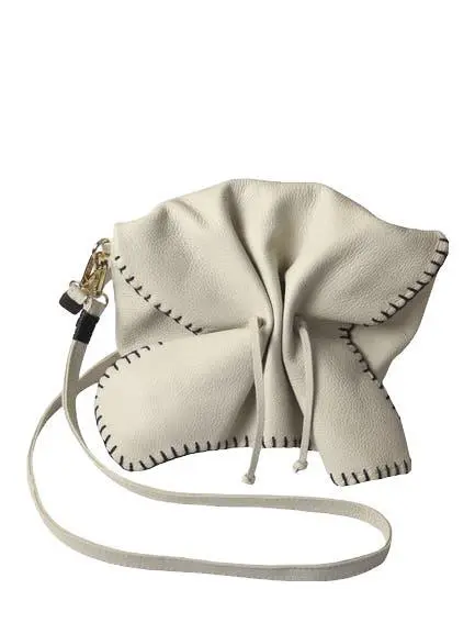 Carlos Falchi Butterfly Leather Bag - Winter White