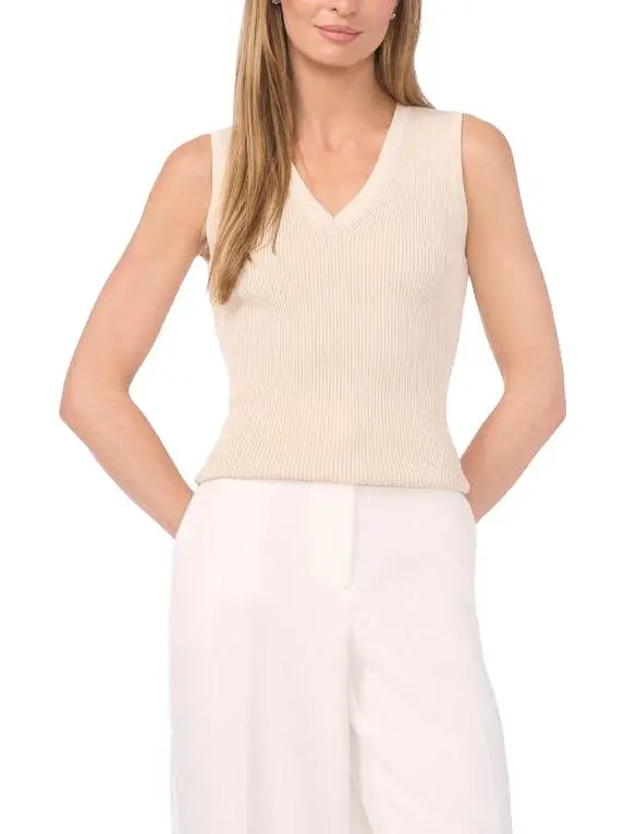 Halogen Rib Knit Sleeveless Sweater - Birch