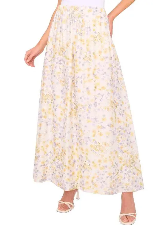 Halogen Drawstring Waist Maxi Skirt - Egret