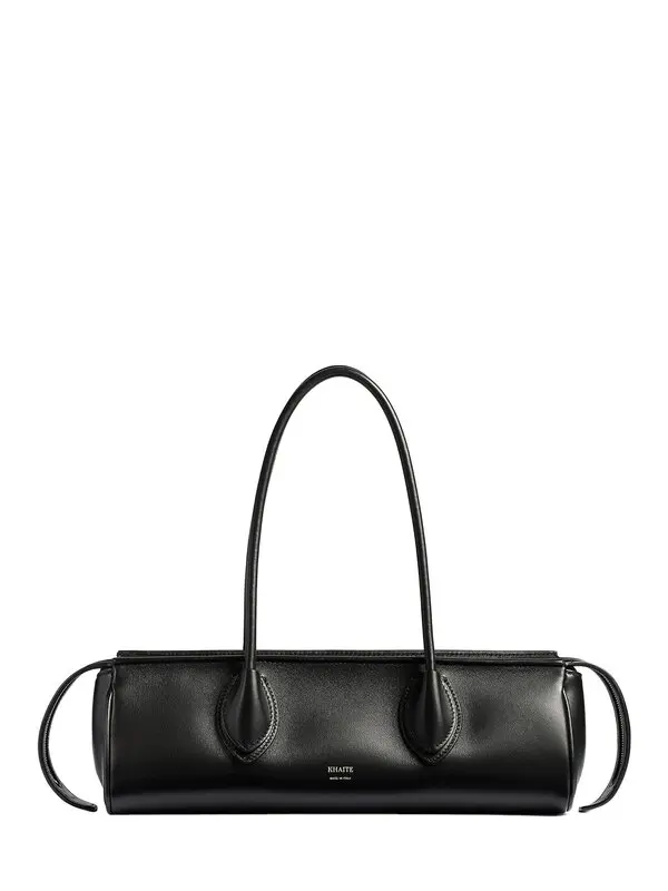 Khaite Donna Leather Shoulder Bag - Black