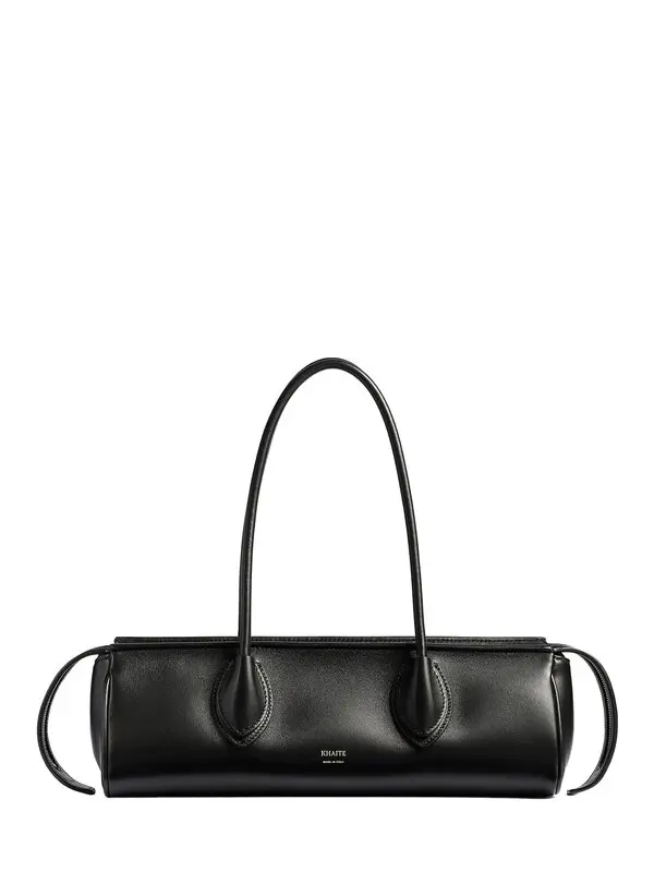 Khaite Donna Leather Shoulder Bag - Black