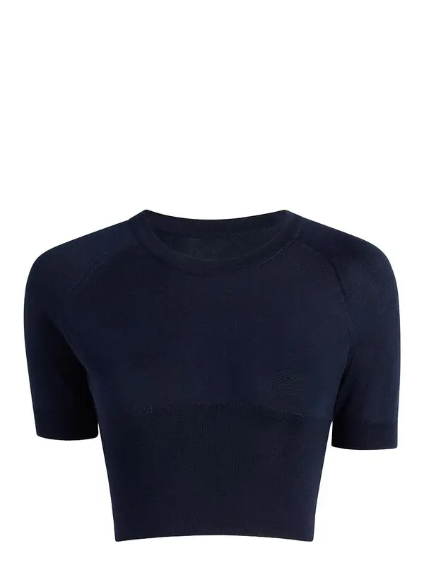 Khaite Whim Silk Top - Midnight Navy