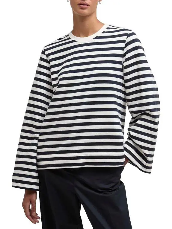 Barbour Layla Striped Sweatshirt - Cloud/dark Navy Stripe
