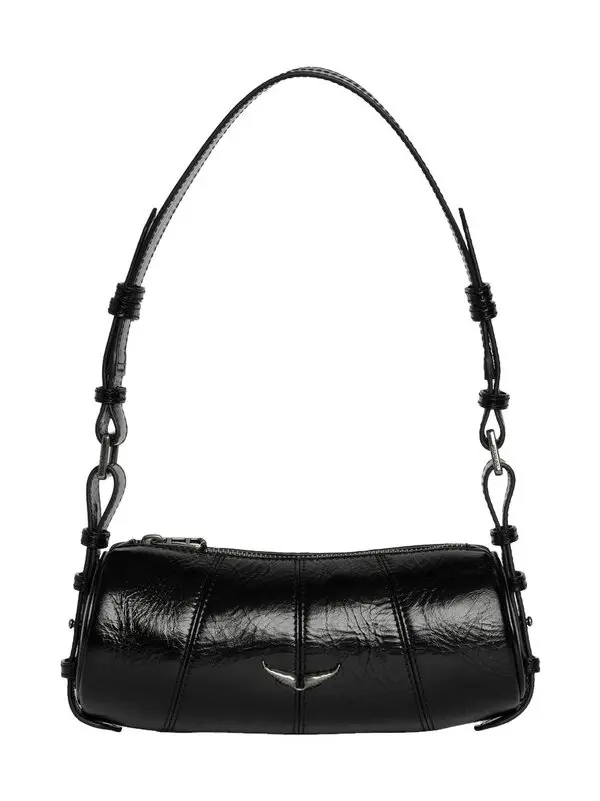 Zadig&Voltaire Le Roudoudou Patent Leather Shoulder Bag - Black