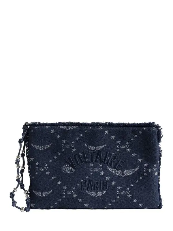 Zadig&Voltaire Angel Denim Clutch - Silent