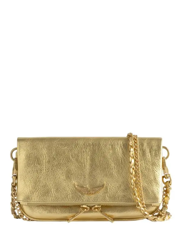 Zadig&Voltaire Rock Vintage Metallic Crossbody Bag - Gold