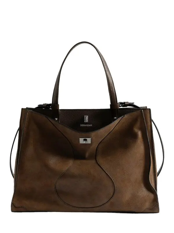 Zadig&Voltaire Suede And Leather Shoulder Bag - Wood