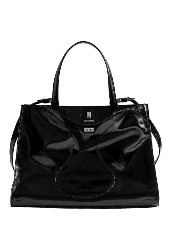 Zadig&Voltaire Jack Patent Leather Shoulder Bag - Black