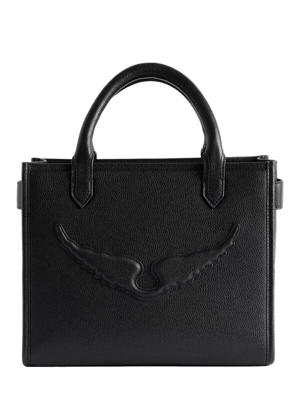 Zadig&Voltaire Angel Extra Small Leather Tote - Black