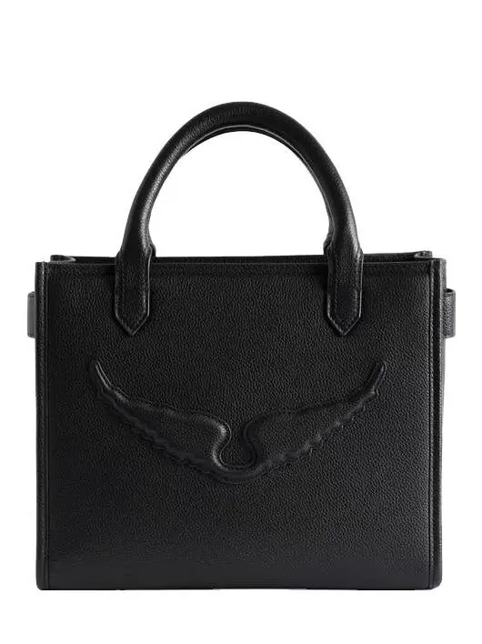 Zadig&Voltaire Angel Extra Small Leather Tote - Black