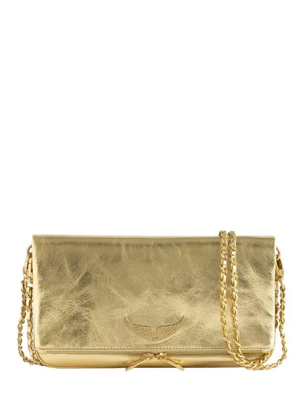 Zadig&Voltaire Rock Vintage Metallic Crossbody Bag - Gold