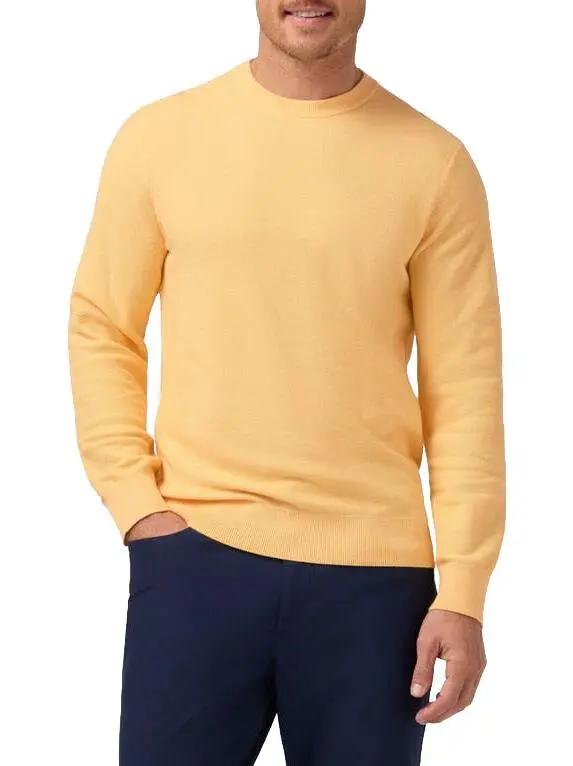 Mizzen+main Ashe Crewneck Cotton-blend Sweater - Cornsilk