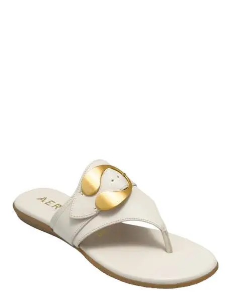 Aerosoles Minimalist Flip-flops - Eggnog Fx Nappa