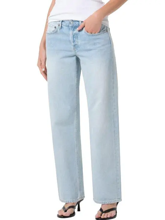 AGOLDE Low Rise Loose Fit Jeans - Amplify (light Dusty Pale Ind)