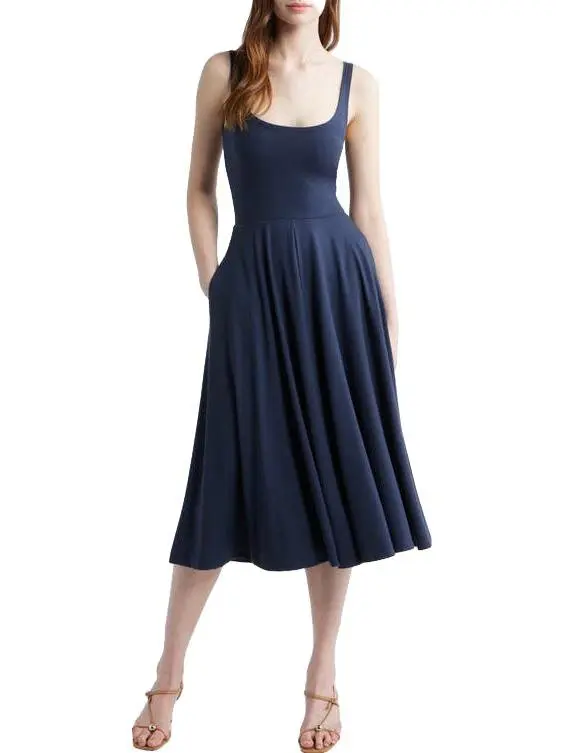 REFORMATION Rou Jersey Midi Dress - Midnight