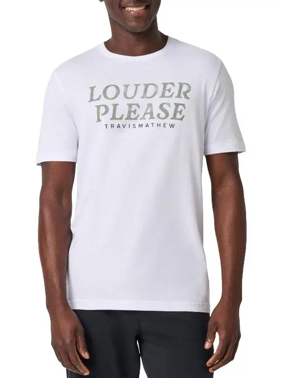 Travis Mathew Louder Please Graphic T-shirt - White
