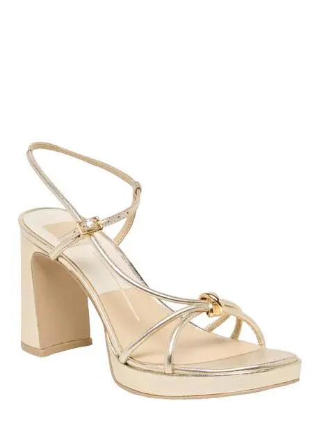 Dolce Vita Odete Platform Sandal - Gold Leather