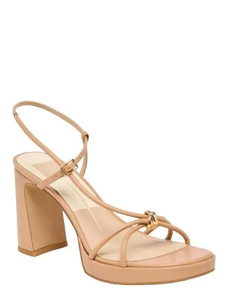 Dolce Vita Odete Platform Sandal - Light Tan Leather