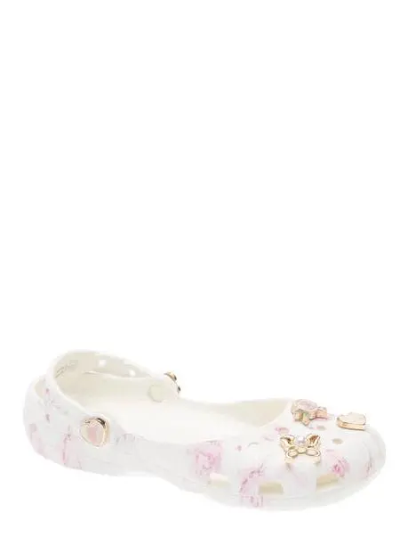 CROCS X Loveshackfancy Floral Print Ballet Flats - Oyster